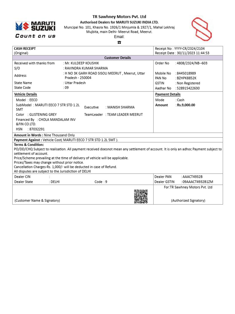 Money Receipt 9K | PDF | Government Finances | Economies