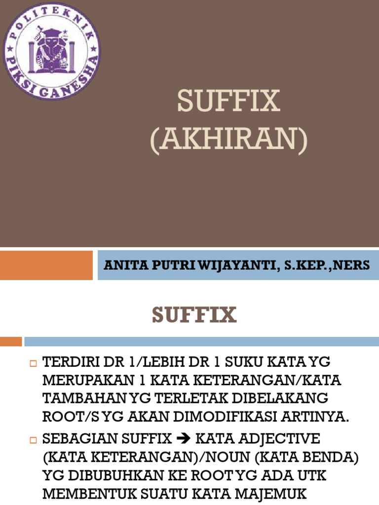 Materi SUFFIX | PDF