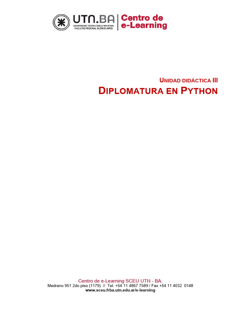 Unidad 3 Python Avanzado | PDF | Python (lenguaje de programación) | Objeto (informática)