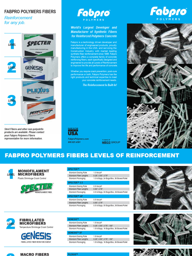 Fabpro - Reinforcement - Tribrochure - Synthetic Fibers Brochure ...