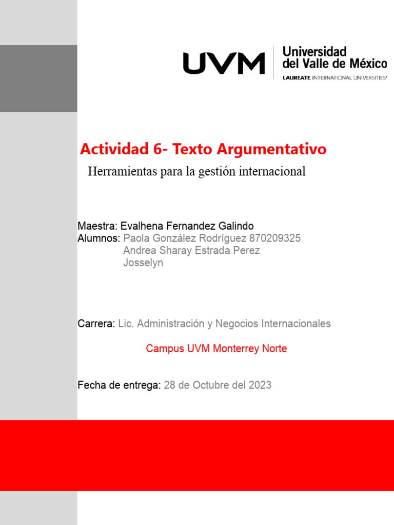 Act 6 - Herramientas | PDF