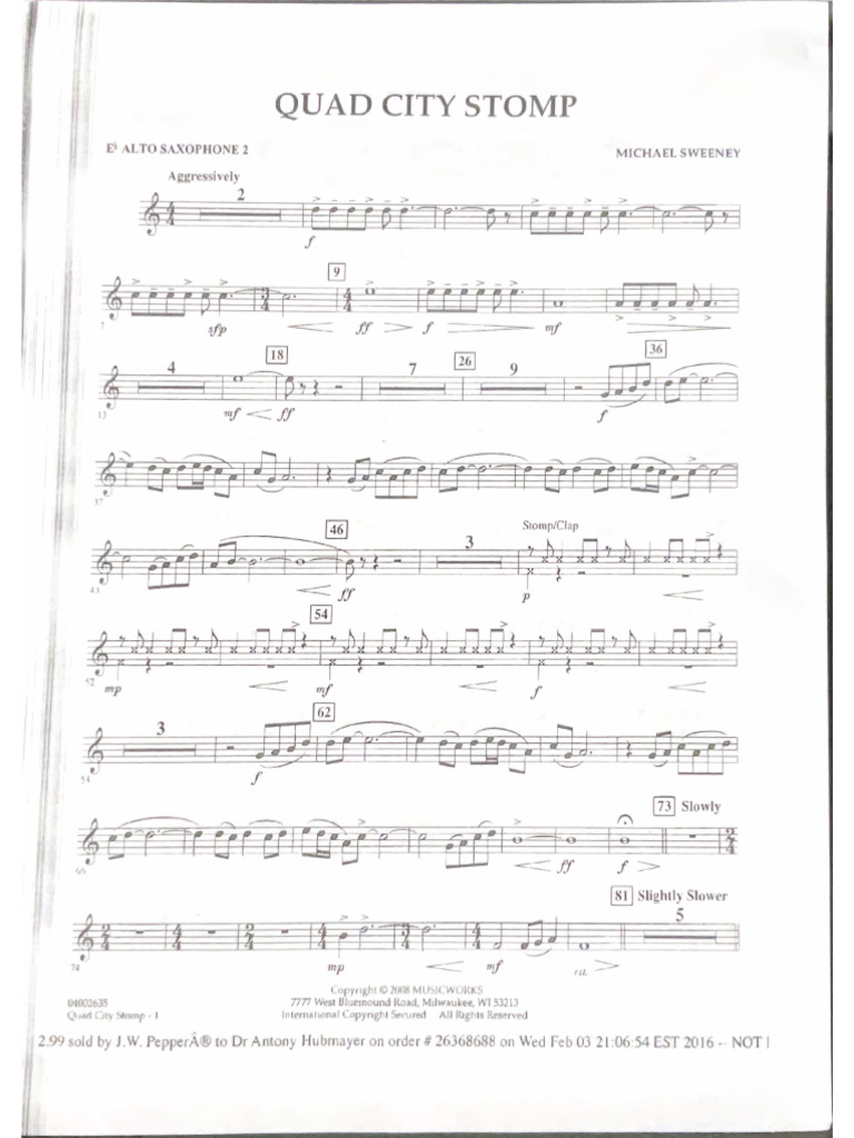Quad City Stomp Sheet Music | PDF