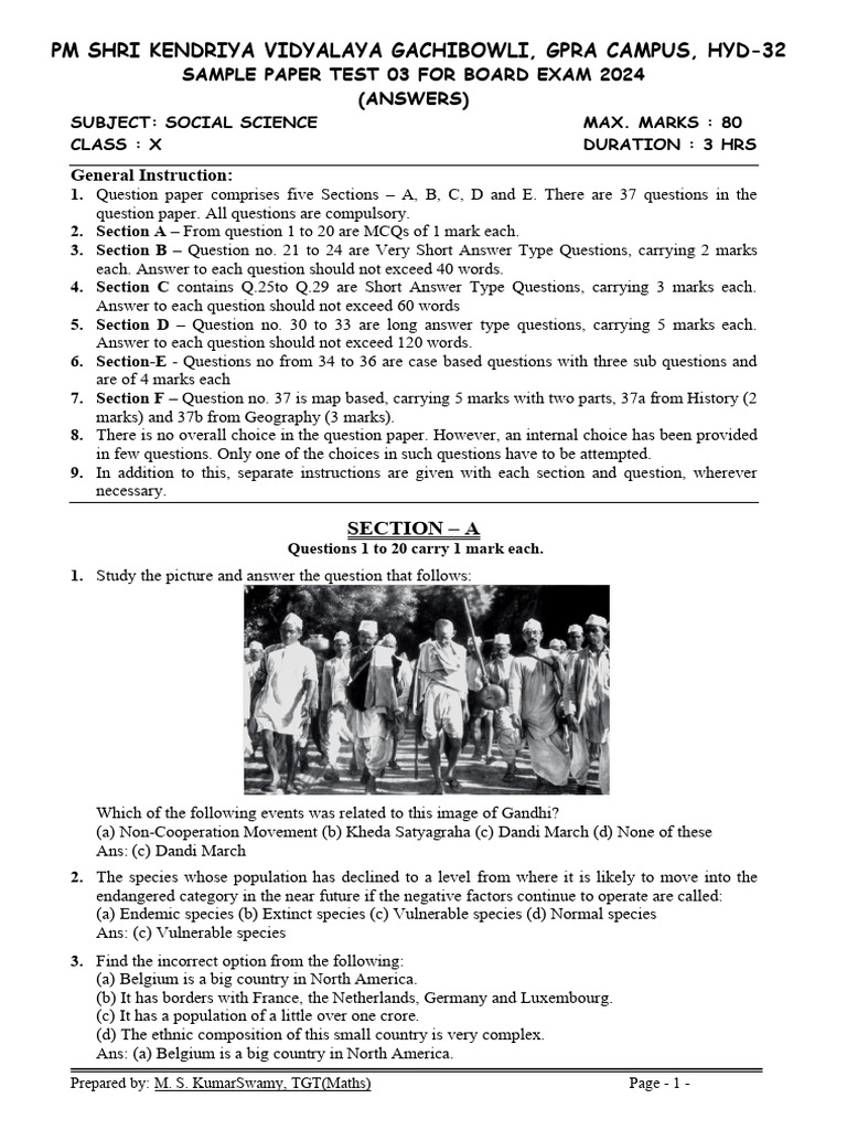 PM Shri Kendriya Vidyalaya Gachibowli, Gpra Campus, Hyd-32: Sample ...