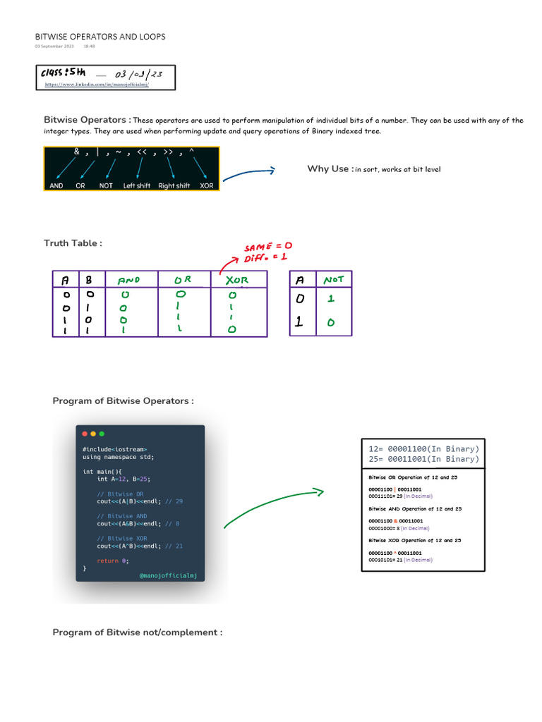 Dsa Notes of Class 05 by Manoj Kumar | PDF | Control Flow | Software ...