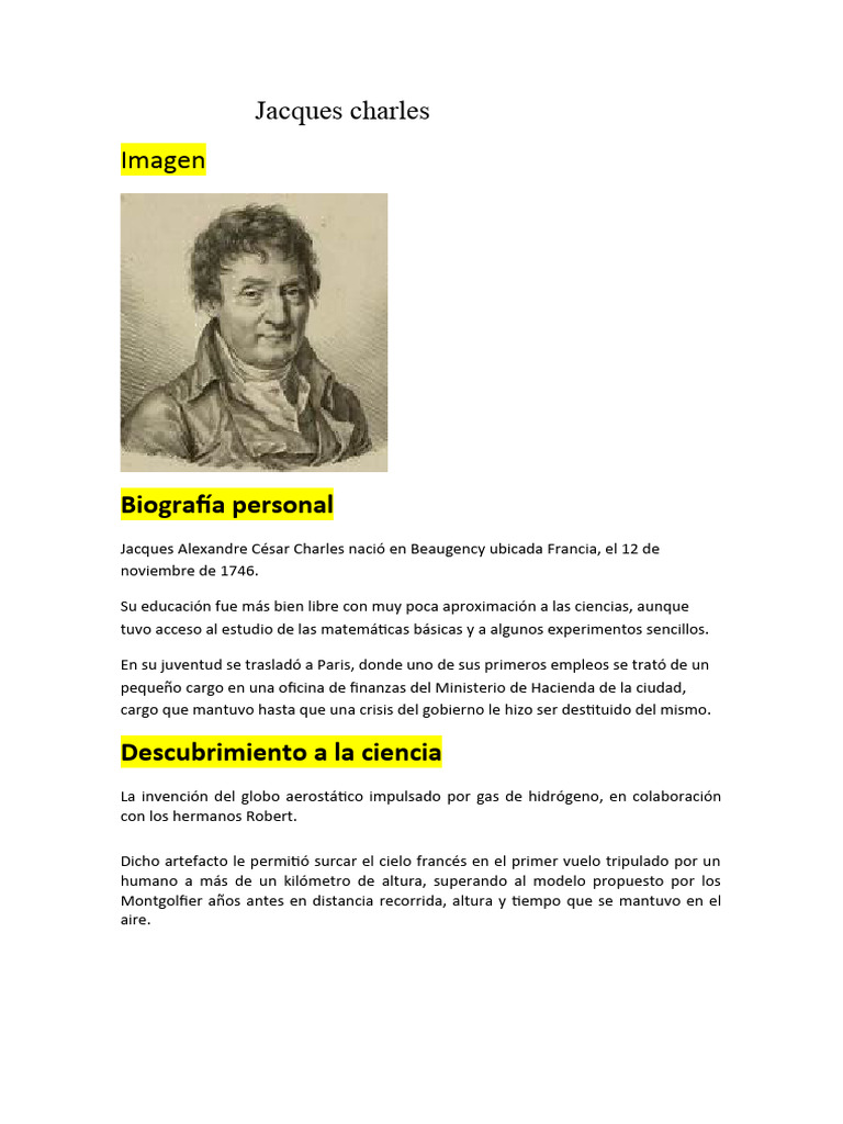 Jacques Charles | PDF | Libros para adolescentes
