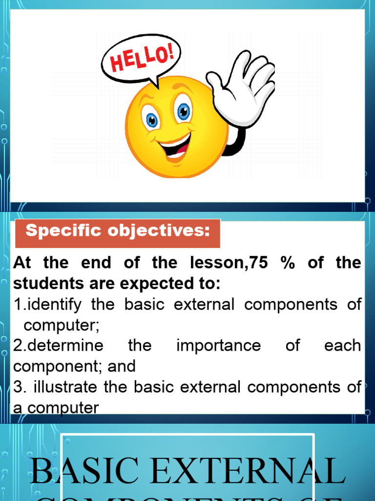 Basic External Components of Computer Demo | PDF