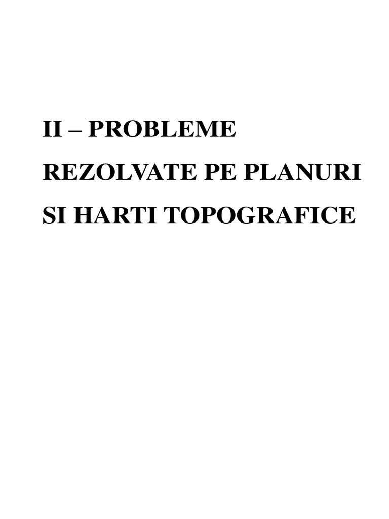 2.Lp Ccia - Probleme Rezolvate Pe Harti Si Planuri Topografice | PDF