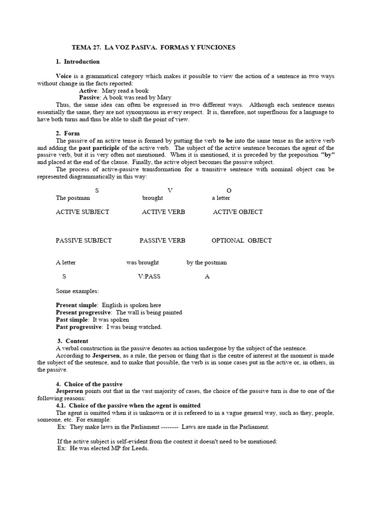 Tema 27 | PDF | Verb | English Language