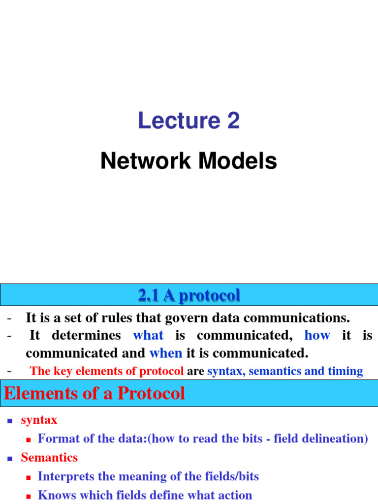 Lecture 2 | PDF | Internet Protocol Suite | Internet Protocols
