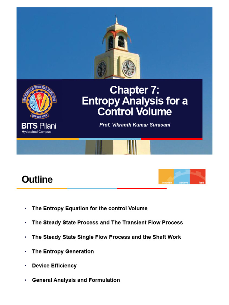 Chapter 7 - Entropy Control Volume - Partial | PDF | Entropy | Steady State