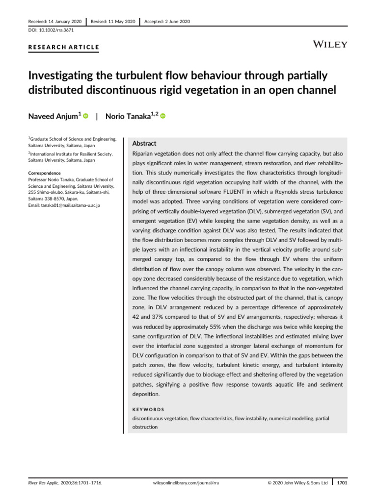 3 (13) Paper RRA-NaveedTanaka2020 | PDF | Fluid Dynamics | Computational Fluid Dynamics