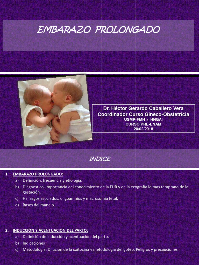 Embarazo Prolongado y Manejo | PDF | El embarazo | Parto