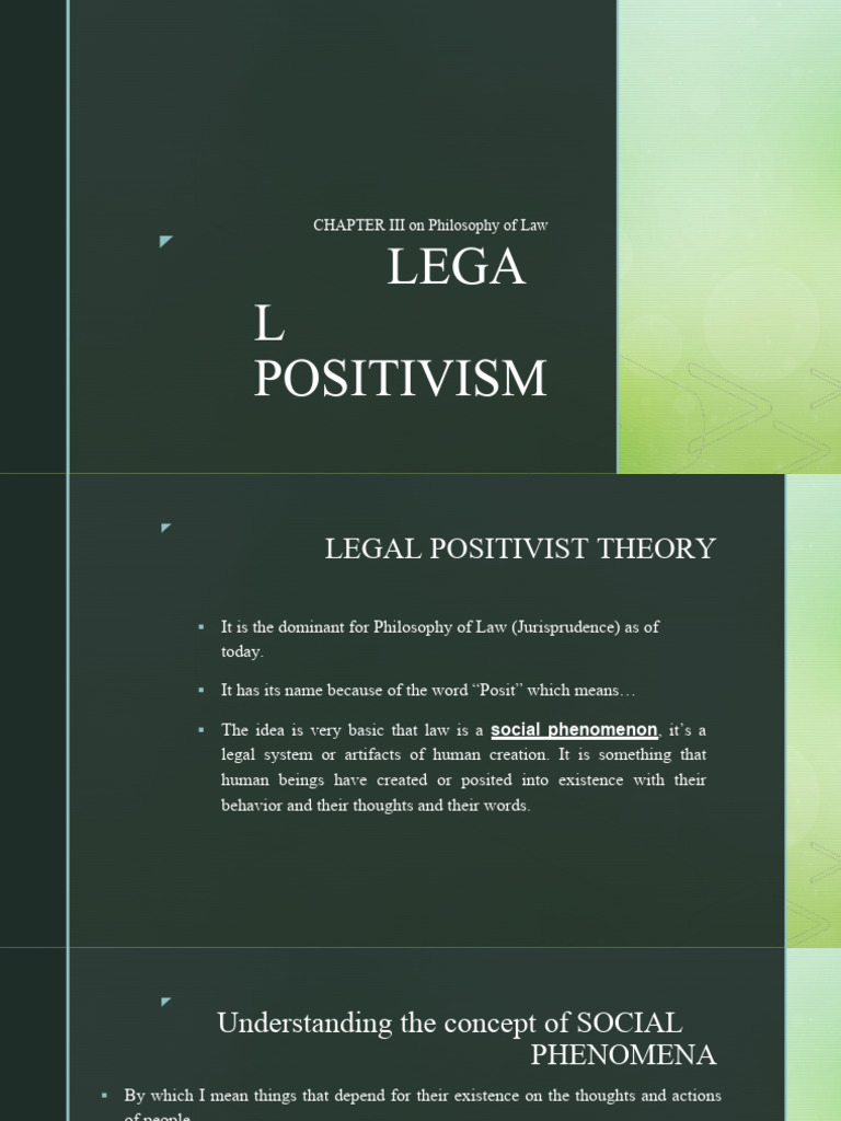 Philosophy of Law Legal Positivist Theory | PDF | Jurisprudence ...