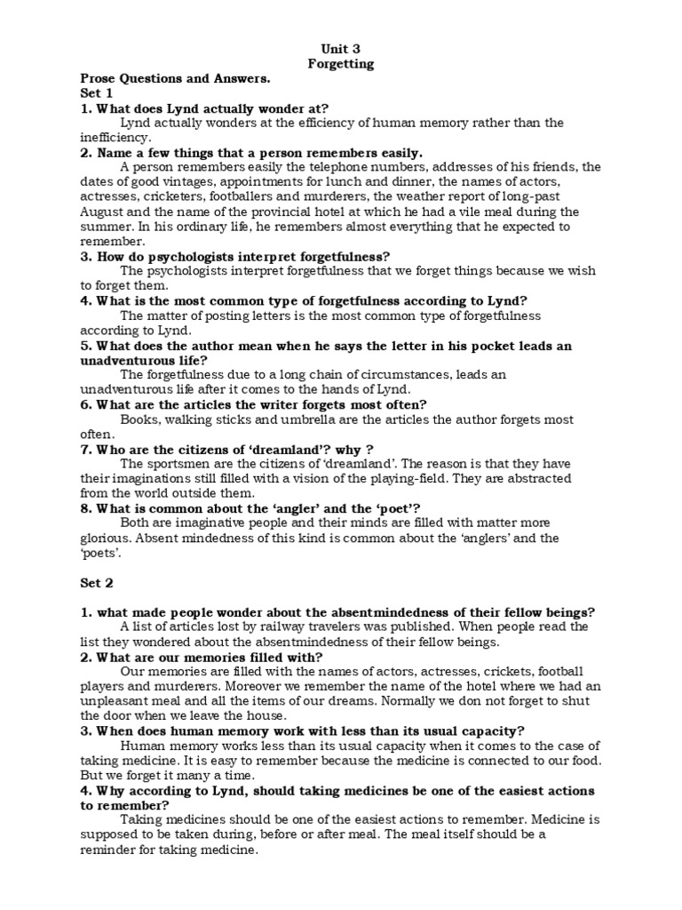 Unit 3 - Study Materials | PDF | Dementia | Memory