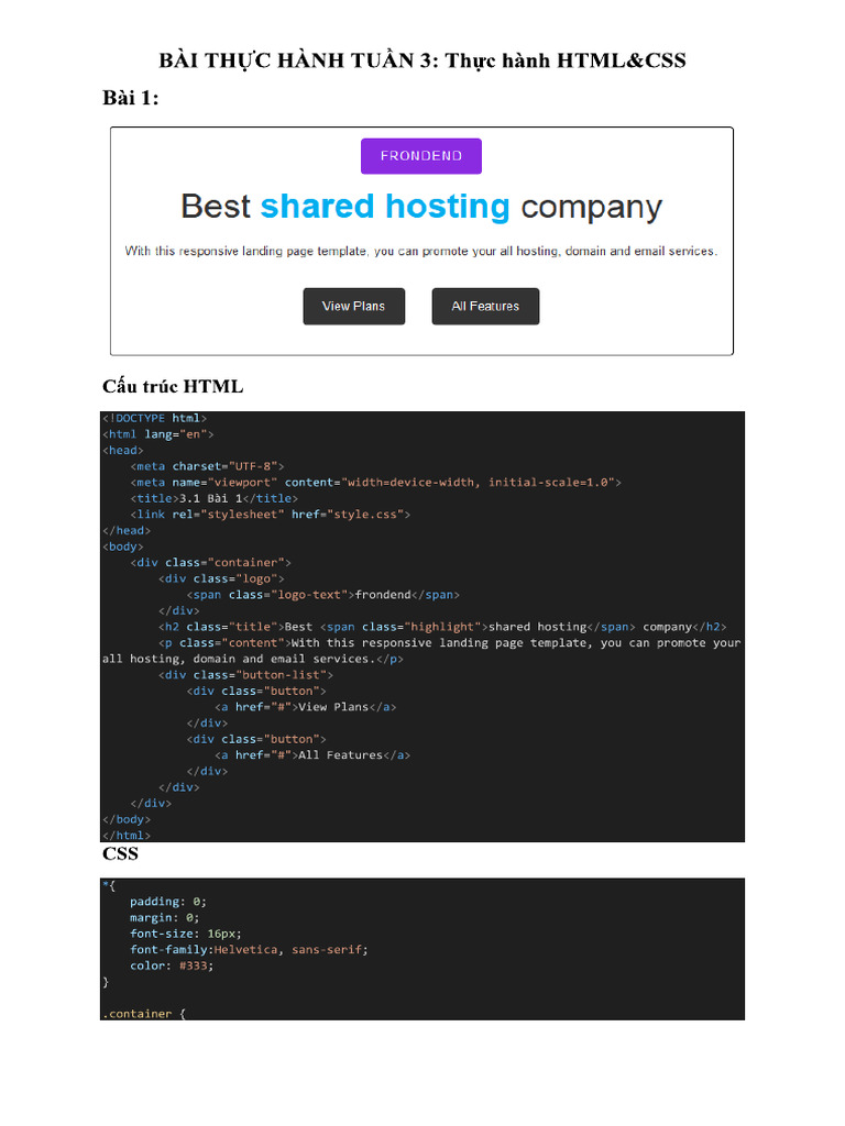 Bài TH C Hành3 Ltweb | PDF