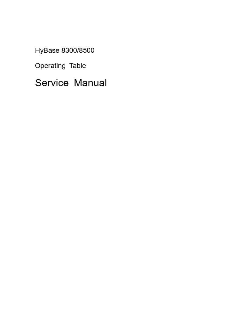 H-046-007691-00-3.0 HyBase8300 HyBase8500 Service Manual (EN) | PDF ...
