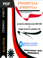 Jechaa Beektota | PDF