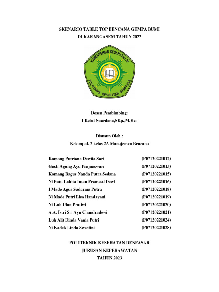 Skenario Bencana Gempa Bumi | PDF | Sains & Matematika