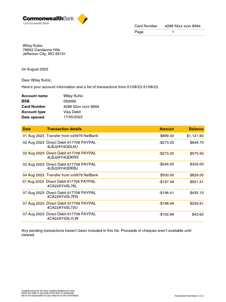 Commonwealth Bank | PDF
