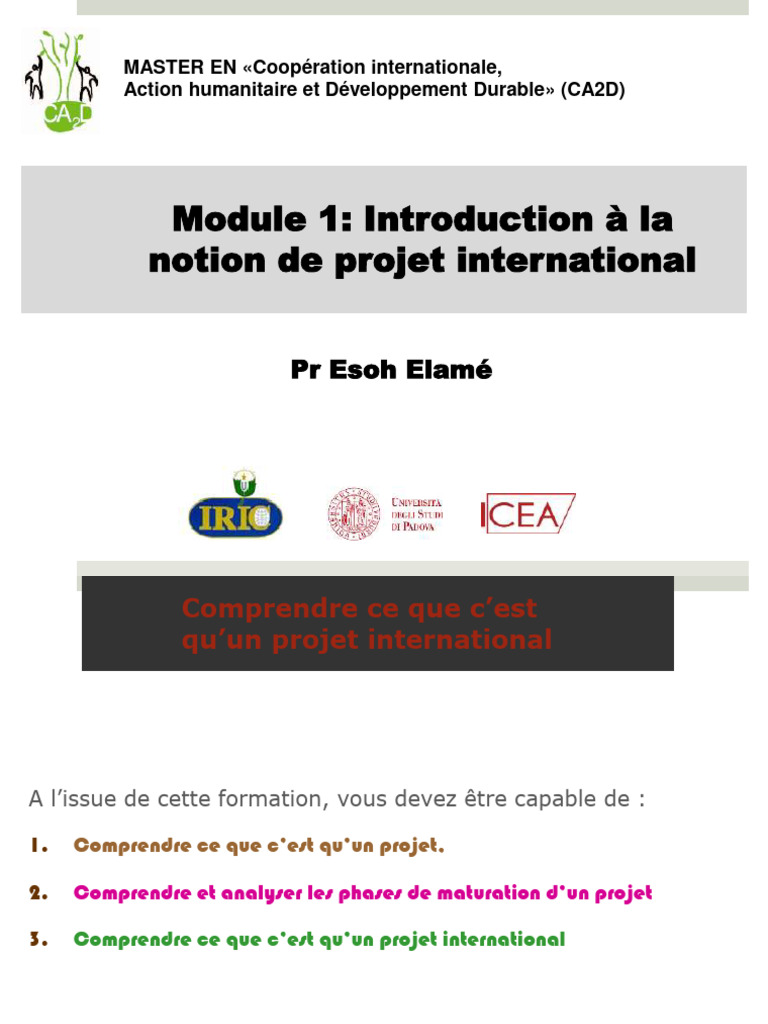 Introduction au projet international | PDF | Subvention | Union européenne