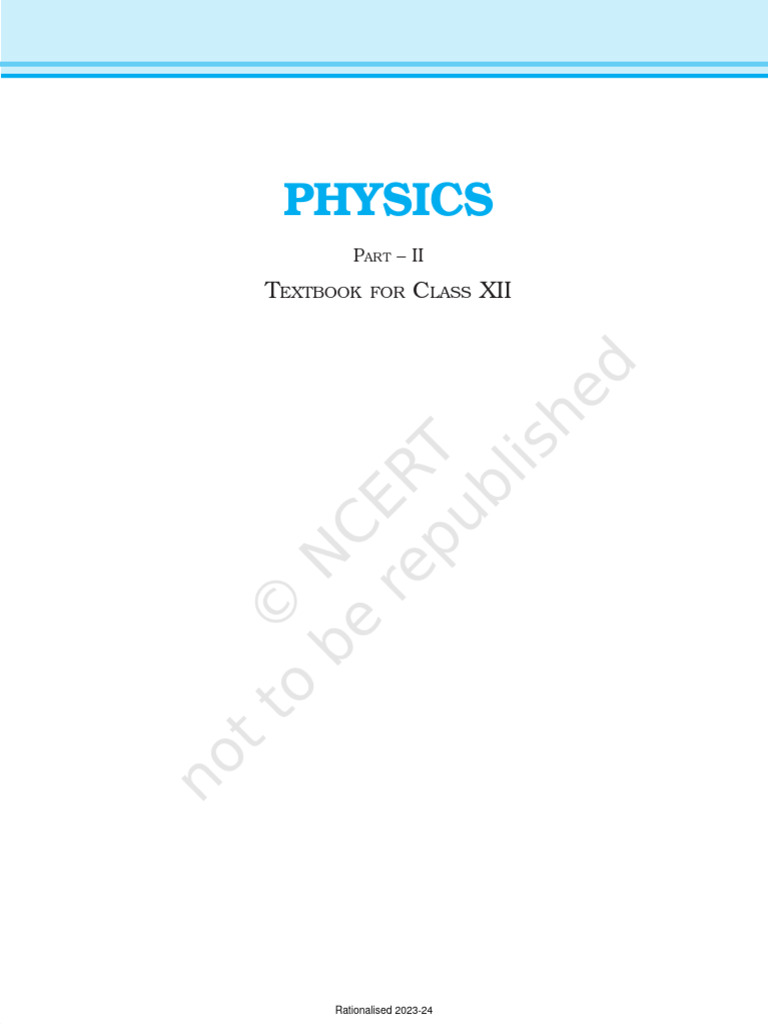 Class 12 Complete Book of Physics 2 | PDF