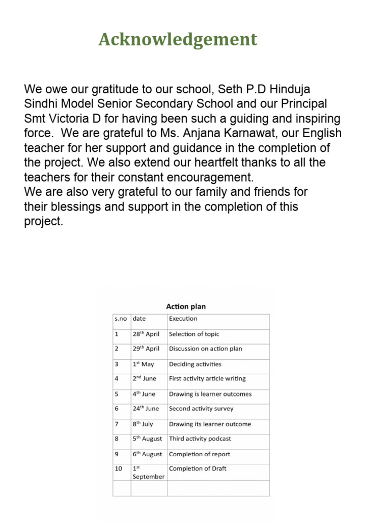 English Project Class 12 | PDF