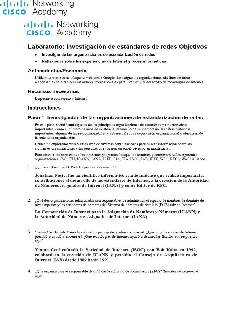 Investigación de Estándares de Redes | PDF | Redes | Internet y web