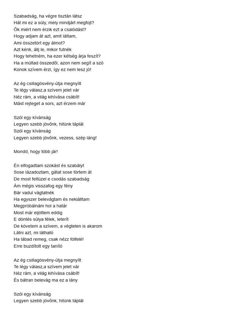 Wish (OST) - Szól Egy Kívánság (This Wish) Lyrics | PDF