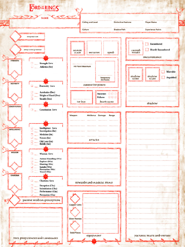 LotR Sheet Alt (Custom Edit) | PDF