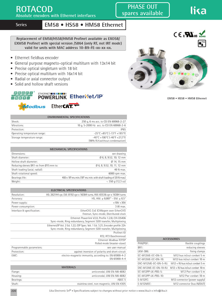 Cat Em58 Hs58 Hm58 Ethernet e | PDF | Manufactured Goods | Physical ...