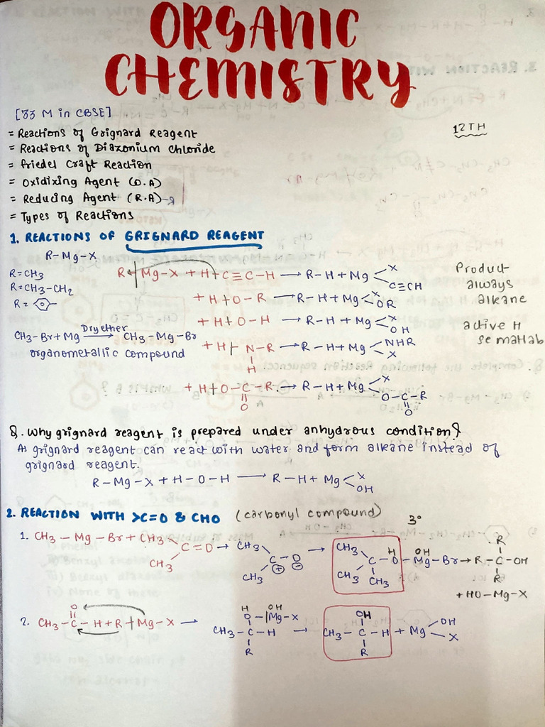 Class 12 Organic Chapters 1,2,3 | PDF