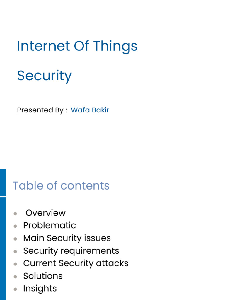 Security in IOT | Download Free PDF | Internet Of Things | Computer Security