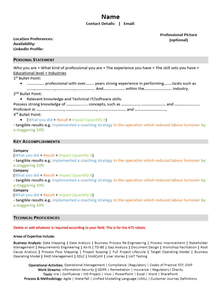 Big 4 CV | PDF