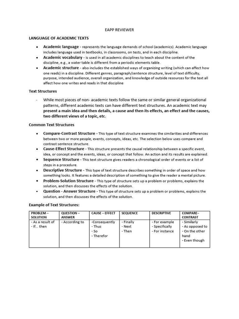 EAPP-REVIEWERpdf | PDF | Essays | Causality