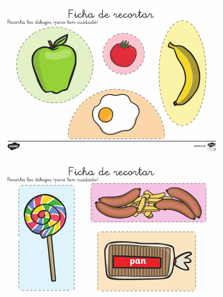 Alimentos para Recortar | PDF