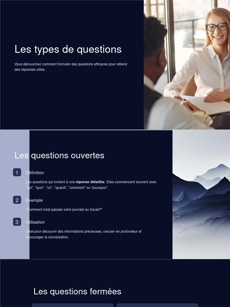 Types de Questions Efficaces | PDF | Rhétorique