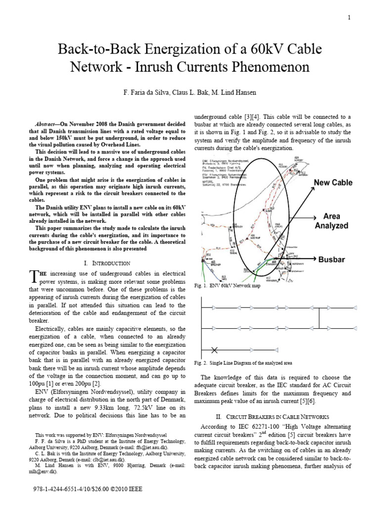 Inrush Currents in Underground Cable Systems | PDF | Capacitor ...