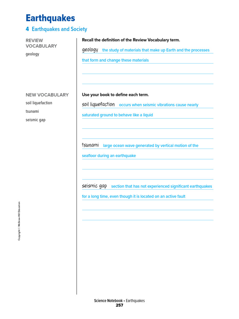 9.Earthquake and society- answers | PDF | Earthquakes | Tsunami