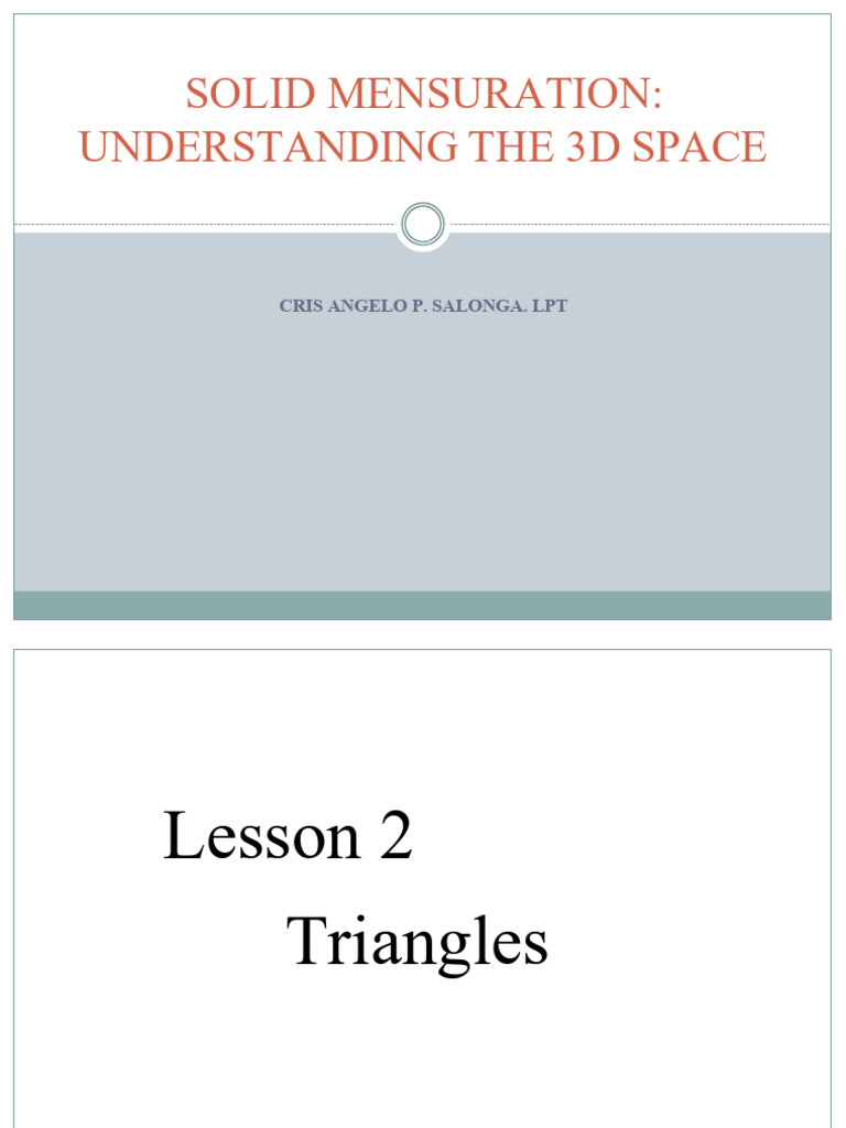L2 Fsolimon - Triangle | PDF | Triangle | Euclidean Geometry