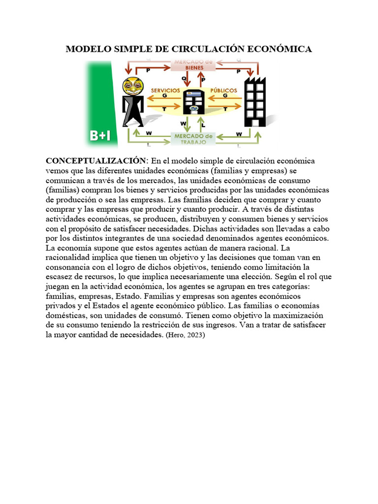 Modelo Simple de Circulación Económica | PDF | Finanzas y dinero