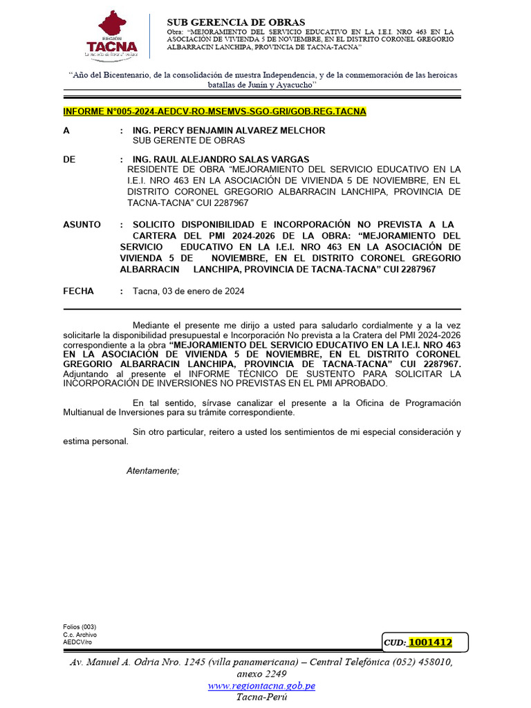 Informe 005 - 2024 Cartera de Inversiones | PDF | Dinero | Economias