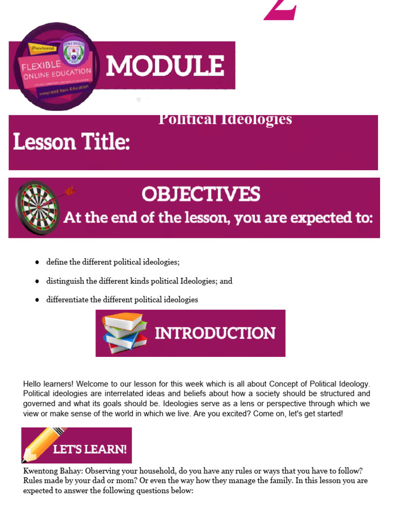 MODULE 2 - Political Ideologies | PDF | Ideologies | Nationalism