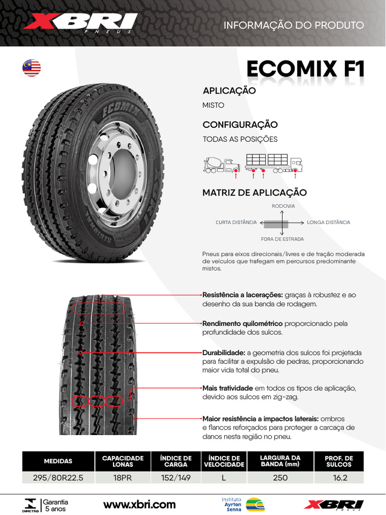 Pneus Ecomix F1 para Uso Misto | PDF