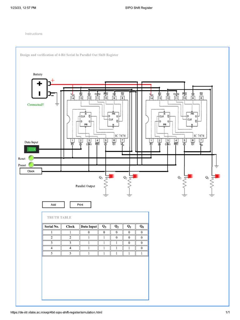 Shift Registers de Lab | PDF