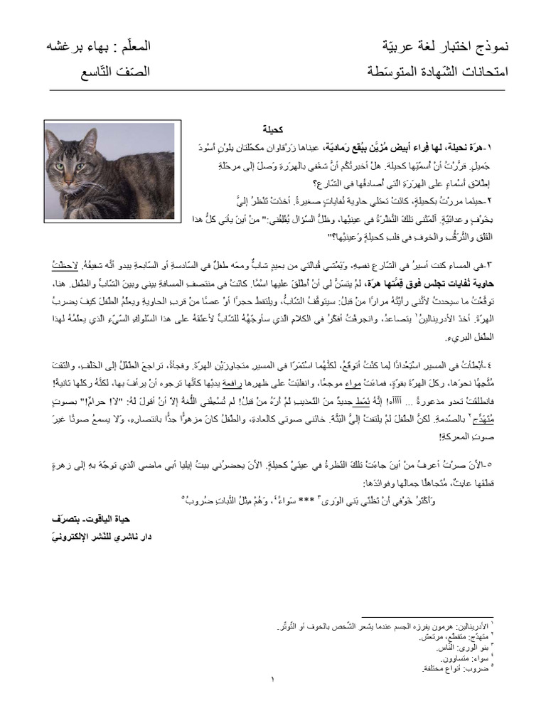 نص وصفي (كحيلة) | PDF