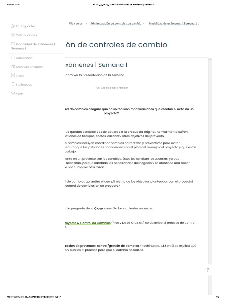 AA022!2!2510 - O1AP306 - Modalidad de Exámenes - Semana 1 | PDF | Barreras no arancelarias al ...