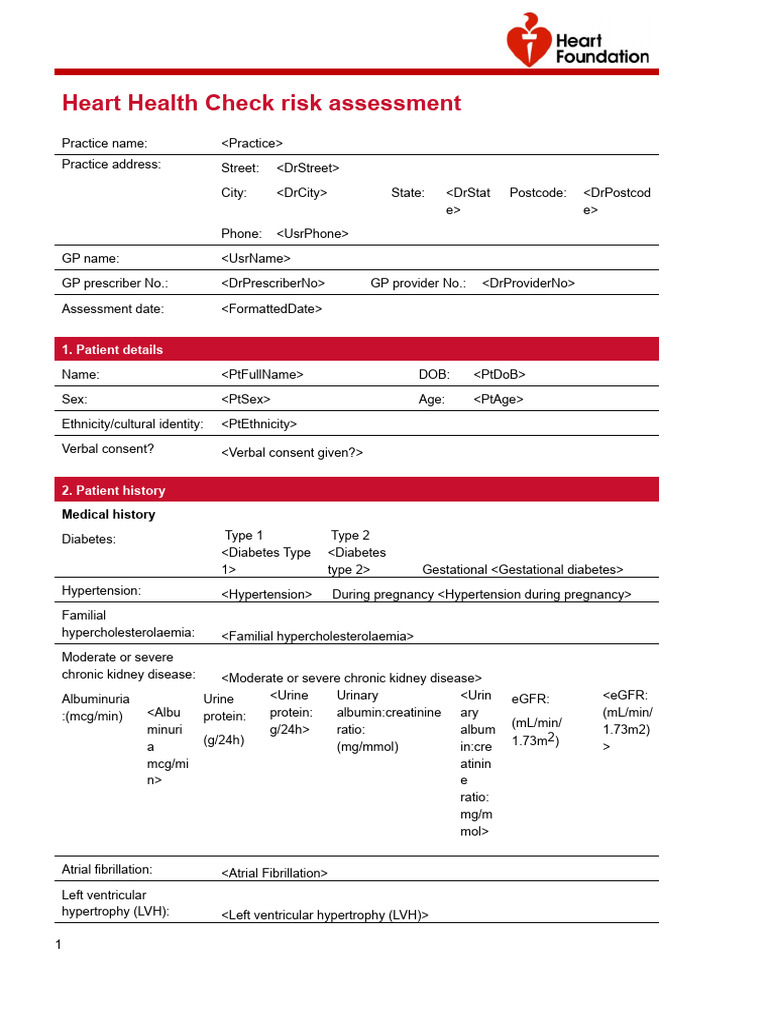 HF_HHC-risk-assessment-template_Bp_19Jul21 | PDF | Cardiovascular Diseases | Medical Specialties