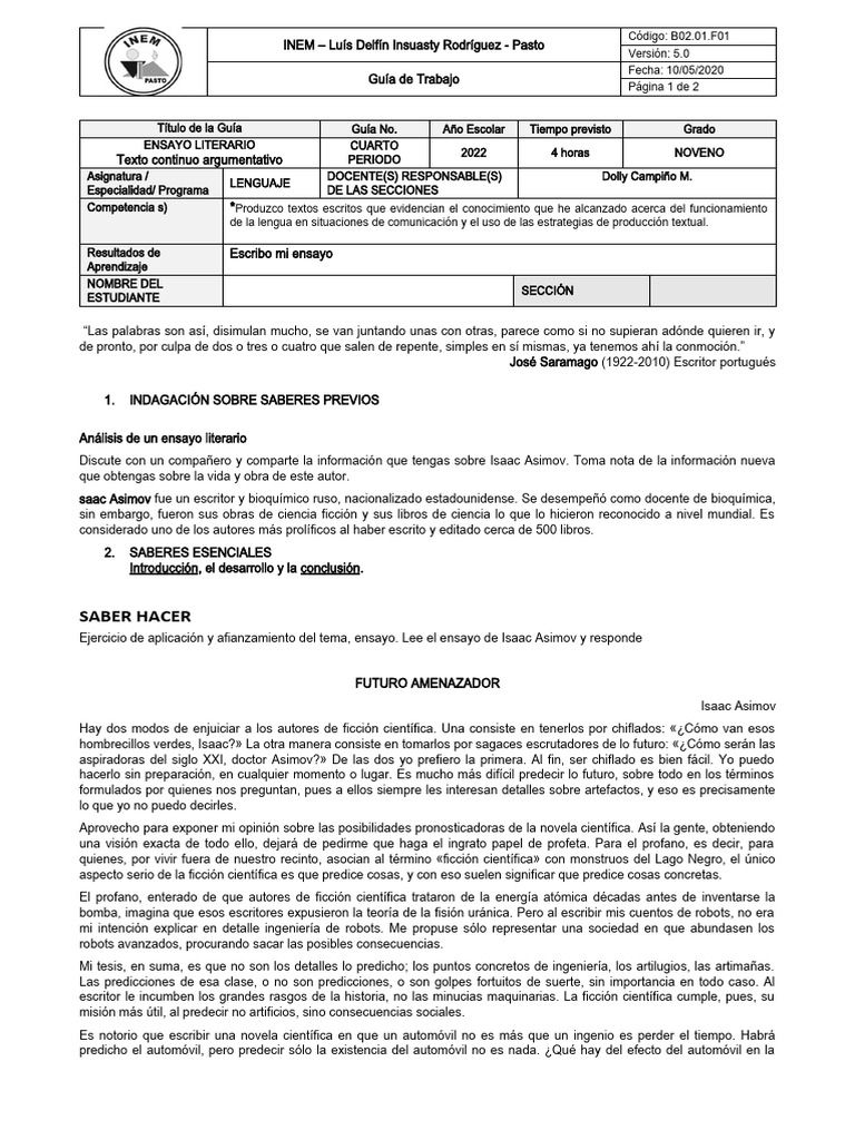 1.CUARTO PERIODO, B02.01.F01 Guia de Trabajo | PDF