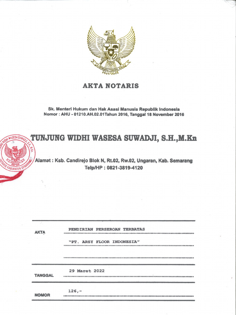Scan Akta Notaris | PDF