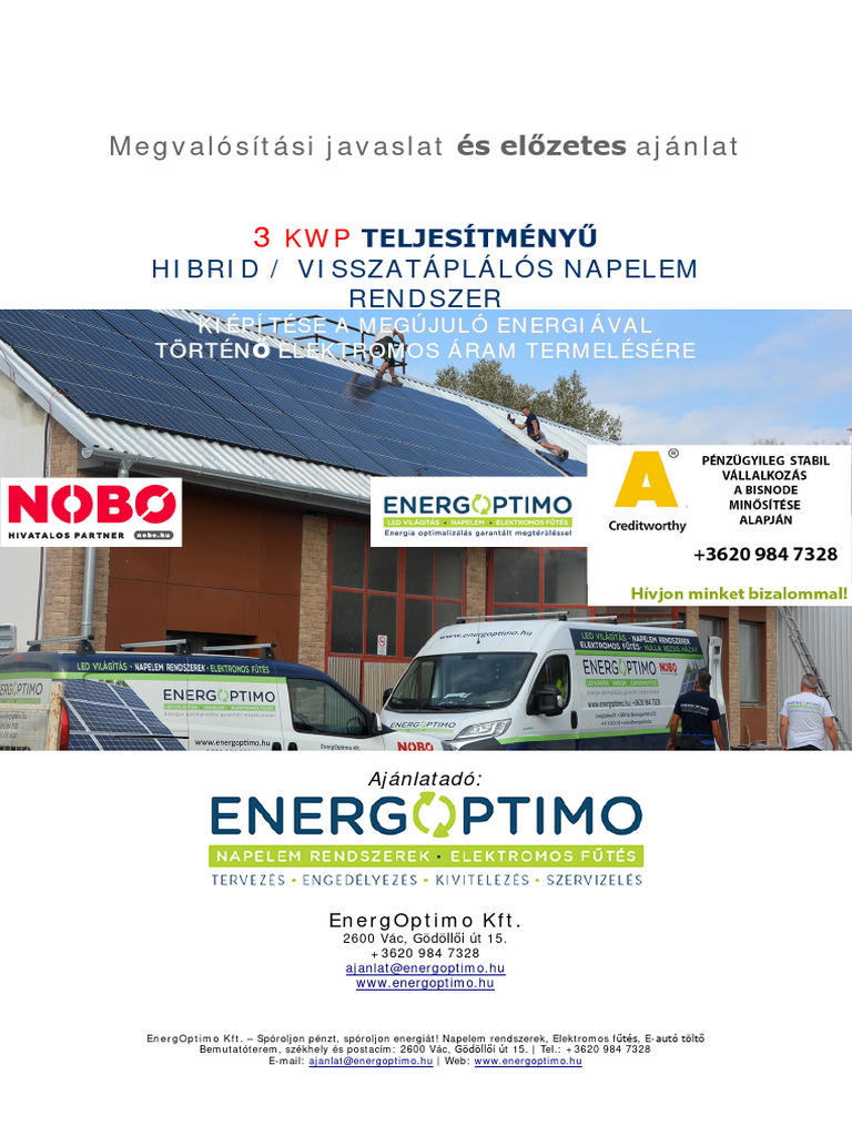 Ajanlat 3kw Energoptimo | PDF